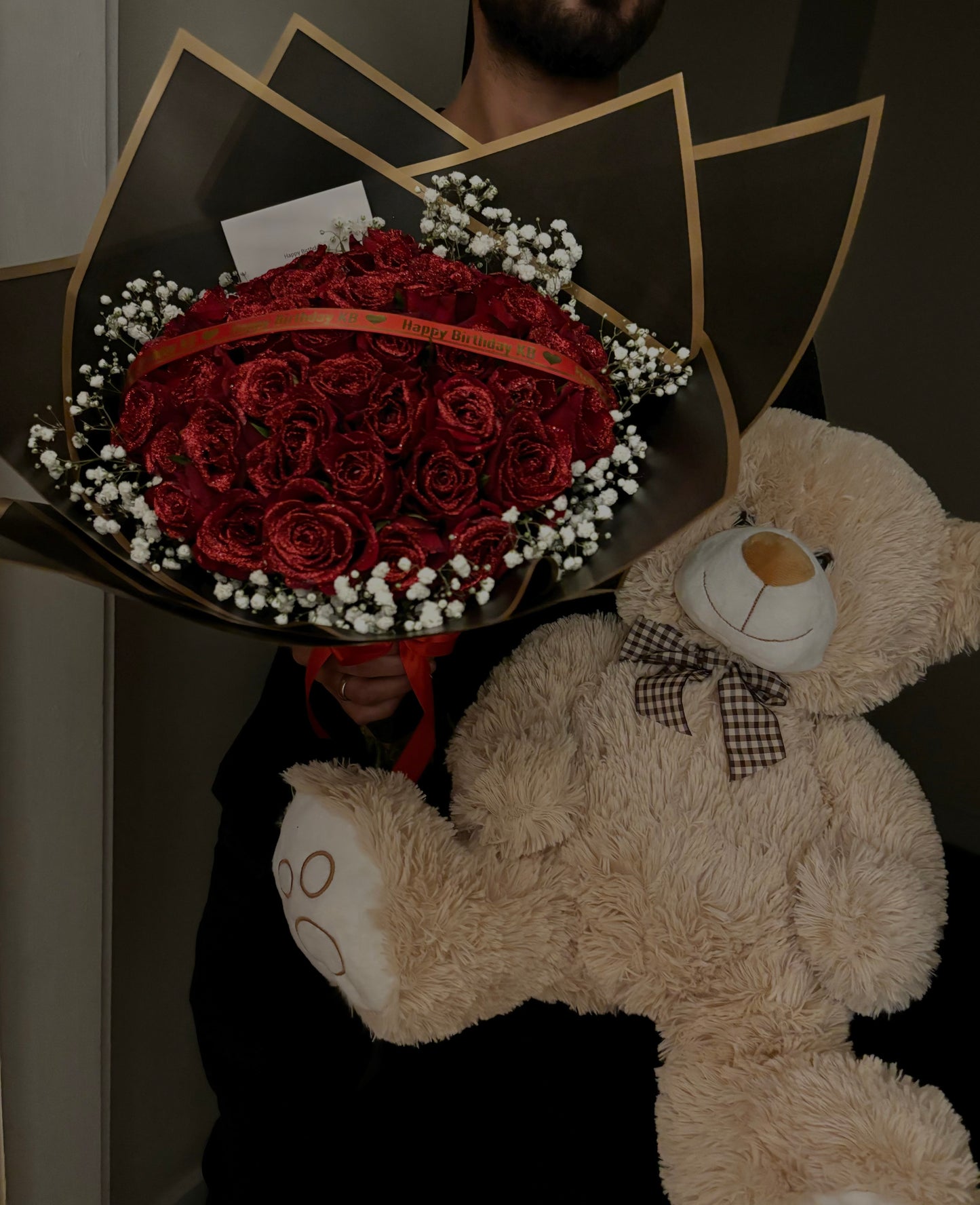 Large Glitter Rose Bouquet – Hampers Heaven